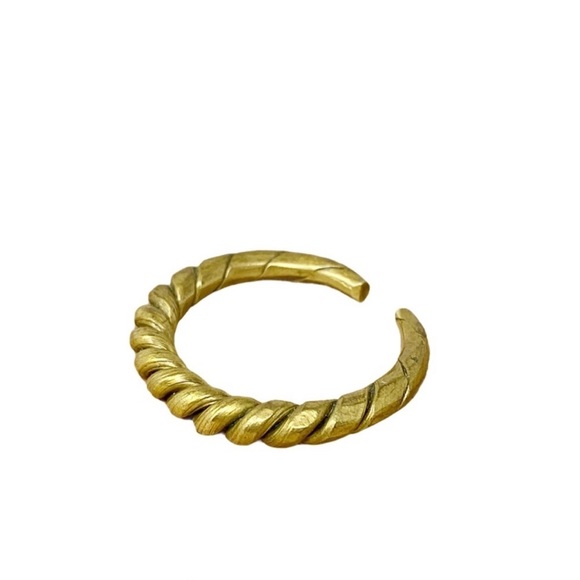 Vintage | Jewelry | Marisa Mason Designer Brass Twisted Rope Open Back ...